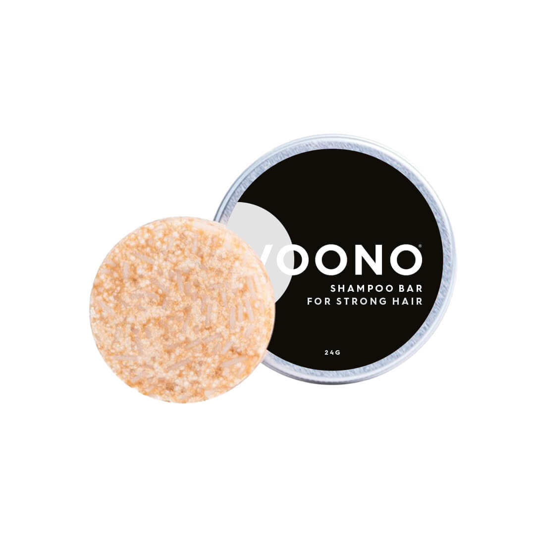 Travel mini shampoo with red clay for thick hair